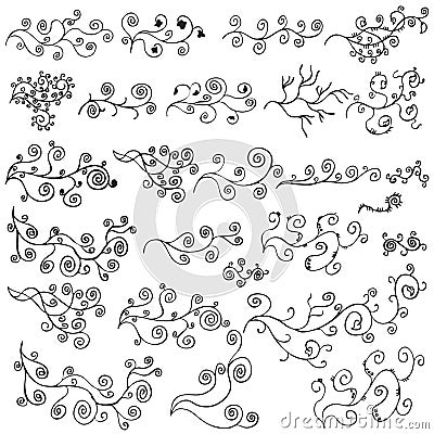 Vector Vines Design Element Set Stock Photo - Image: 12421890