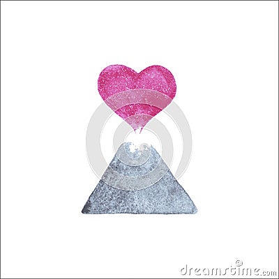 Vector Volcano Heart | CartoonDealer.com #115644376
