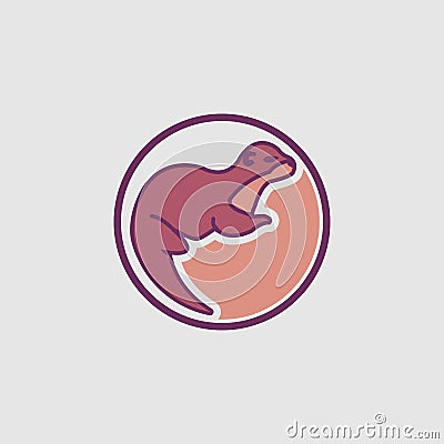 Vector Weasel Icon Symbol On The White Background | CartoonDealer.com ...