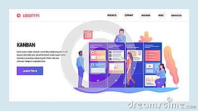 Vector Web Site Design Template. Agile Project Management And Scrum ...