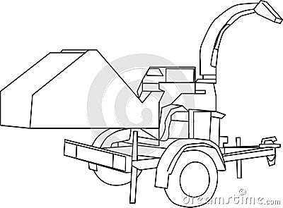 Wood Chipper Draw Cartoon Vector | CartoonDealer.com #173204057