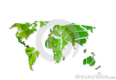 Vector World Map Leaves Royalty-Free Stock Photo | CartoonDealer.com ...