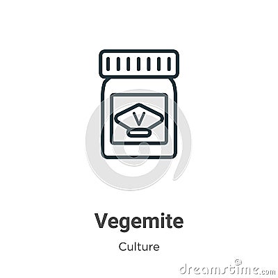 Vegemite Outline Vector Icon. Thin Line Black Vegemite Icon, Flat ...
