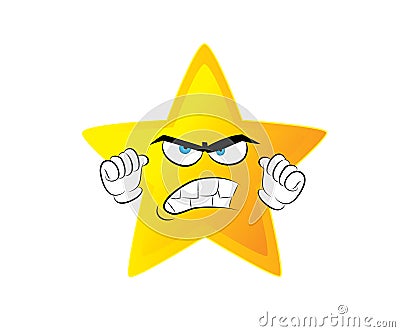 Angry Cartoon Illustration Of Star | CartoonDealer.com #197242817