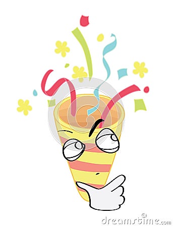Curious Internet Meme Illustration Of Popping Confetti Royalty-Free ...