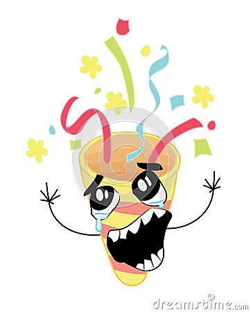 Crying Internet Meme Illustration Of Popping Confetti Royalty-Free ...