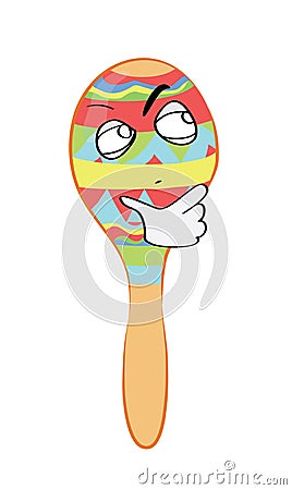 Curious Internet Meme Illustration Of Maraca | CartoonDealer.com #198408633