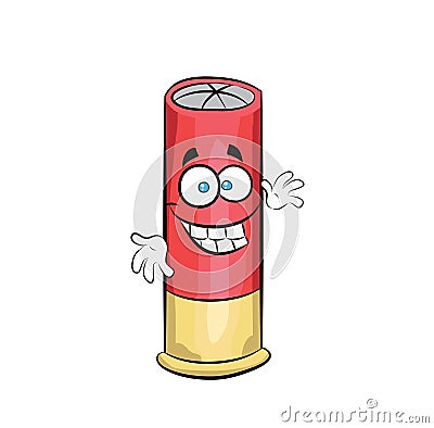 Happy Cartoon Illustration Of Shotgun Bullet | CartoonDealer.com #198833182
