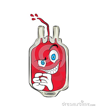 Evil Cartoon Illustration Of Blood Pack | CartoonDealer.com #198833715