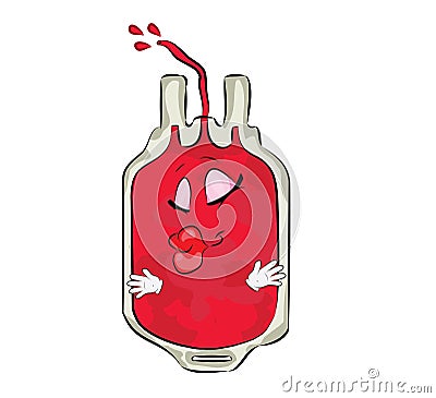 Kissing Cartoon Illustration Of Blood Pack | CartoonDealer.com #198833721