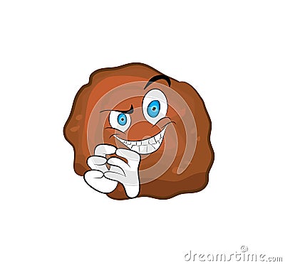 Evil Cartoon Illustration Of Meatball | CartoonDealer.com #198999359