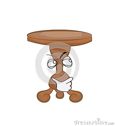 Comic Internet Meme Illustration Of Antique Round Table | CartoonDealer ...