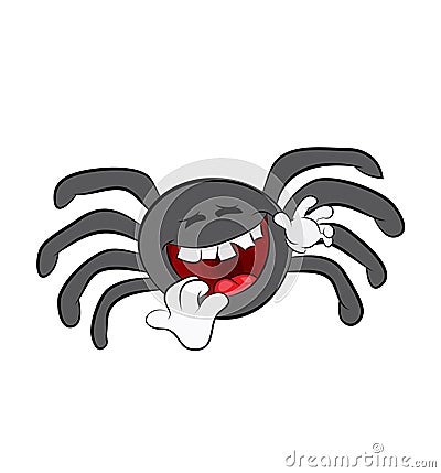 Laughing Cartoon Illustration Of Spider | CartoonDealer.com #199543017