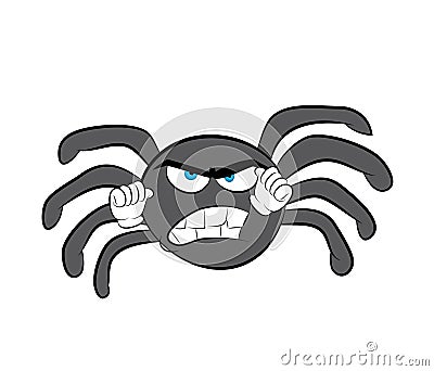 Angry Cartoon Illustration Of Spider | CartoonDealer.com #199543043