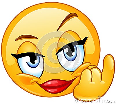 smiley qui montre du doigt