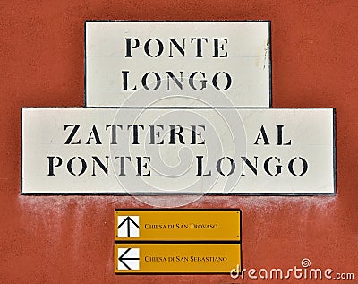 Venice Traditionale Road Signs Stock Photography | CartoonDealer.com ...