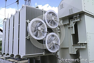 Ventilation Fans Of A Power Transformer Royalty-Free Stock Photo ...