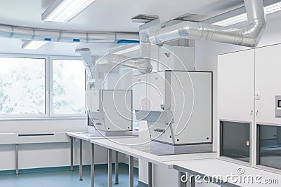 Ventilation System In Laboratory, With Controlled Air Flow And Hepa ...