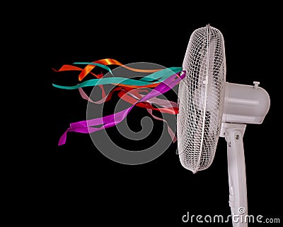 Ventilator Fan With Ribbons - Airflow, Movement Stock Photos - Image ...