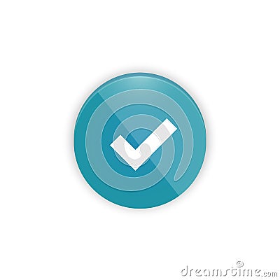 Verify Icon Design. Completed Button UI Design. Vector Illustration ...