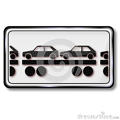 Sign Car Train Wagons And Cars Vector Illustration | CartoonDealer.com ...