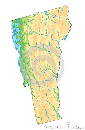 Detailed Vermont Physical Map. Cartoon Vector | CartoonDealer.com ...