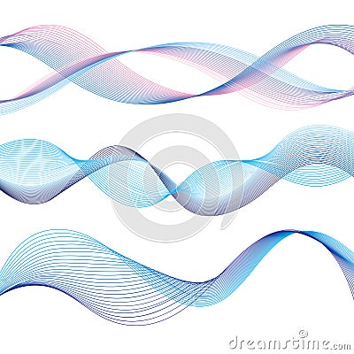Verschiedene Wellen Grafisch Vektor Abbildung - Bild: 54453530