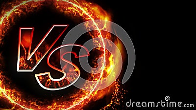 Versus Fight Background. VS on Fire Loop Animation. Stock Video - Video ...