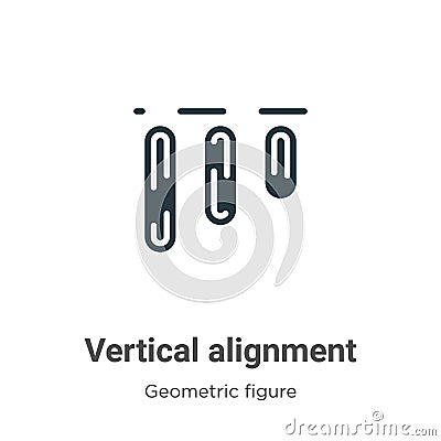 Vertical Alignment Vector Icon On White Background. Flat Vector ...