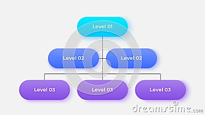 Vertical Business Hierarchy Chart Infographics. Corporate ...