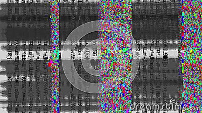 Vertical Digital Distortion Glitch Art 8-bit Text Stock Video - Video ...