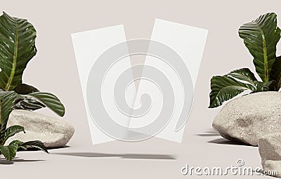 Vertical DL Flyer Mockup Blank Organic Paper For Design Presentation ...