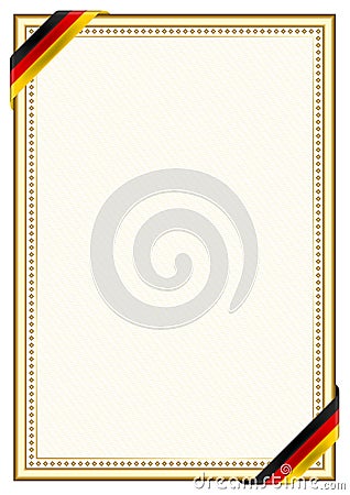 Vertical Frame And Border With Germany Flag Vector Illustration ...