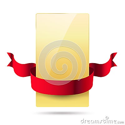 Vertical Golden Card Cartoon Vector | CartoonDealer.com #30938533