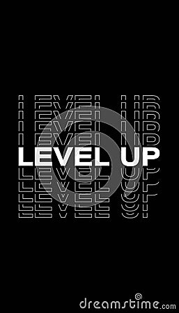 Vertical Illustation Of Level Up Title Stock Image | CartoonDealer.com ...