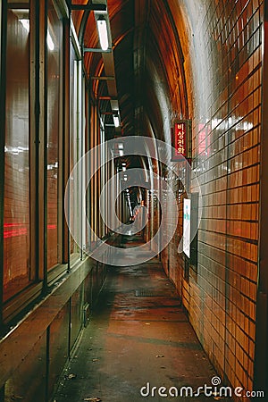 Vertical Shot Of The Emergency Exit Of A Subway Station Captured In ...