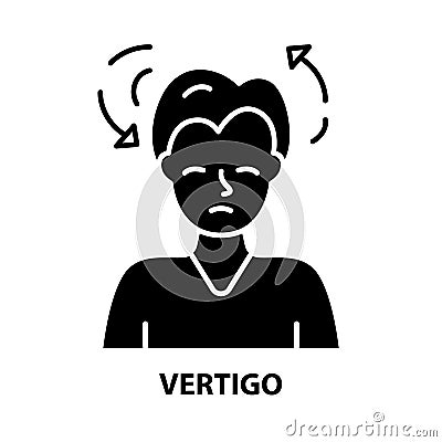 Vertigo Icon, Black Vector Sign With Editable Strokes, Concept ...