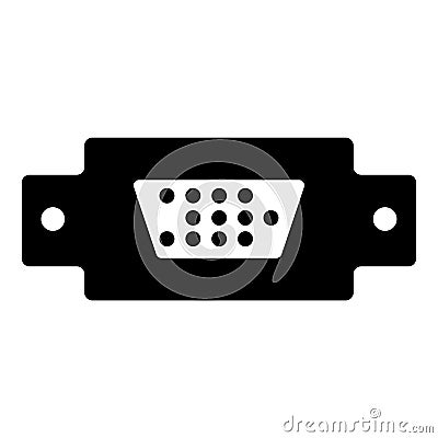 VGA Cable Icon Cartoon Vector | CartoonDealer.com #268926595