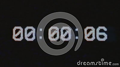 VHS Effect on Old Black Screen with Timecode. VHS Effect, Noise and ...