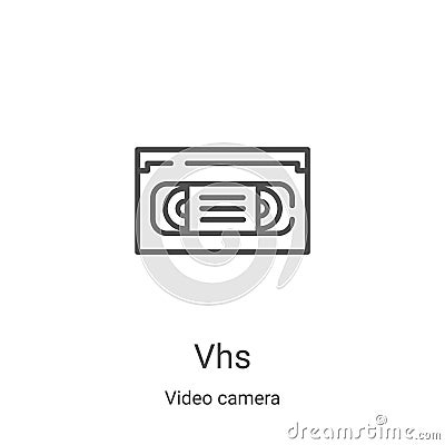 Vhs Icon Vector From Video Camera Collection. Thin Line Vhs Outline ...