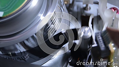 Vhs Video Helical Head Working when Inserting a Videotape and Stopping ...