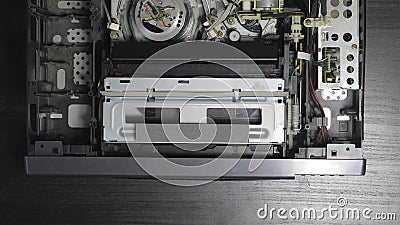 VHS Video Tape Player Inside Stock Video - Video of outdated, cartridge ...