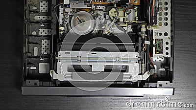 VHS Video Tape Player Inside Stock Video - Video of internal, button ...