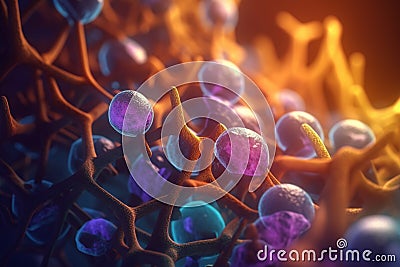 Vibrant 3D Illustration Of Cellulose Synthesis Process | CartoonDealer ...