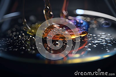 Vibrant 3D Illustration Depicting The Chemical Process Of Dissolution ...