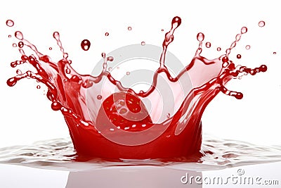 Vibrant And Delicious Single Splash Of Red Ketchup Or Sauce Isolated On ...
