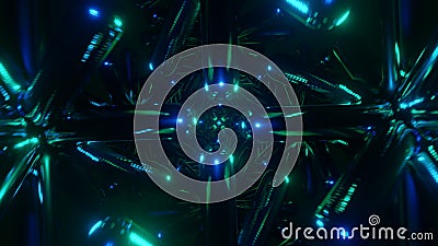 Vibrant and Futuristic VJ Loop Featuring a Sci-fi Infinite Tunnel ...