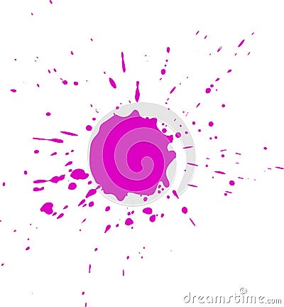 Vibrant Pink Paint Creates A Dynamic Splash, Splattering Droplets And ...