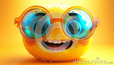 Vibrant Pixar Style 3d Emoji With Surprised Ooo Expression In Playful ...