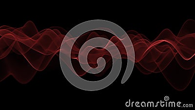 Vibrant Red Waveforms Flowing Smoothly Across A Background Stock ...